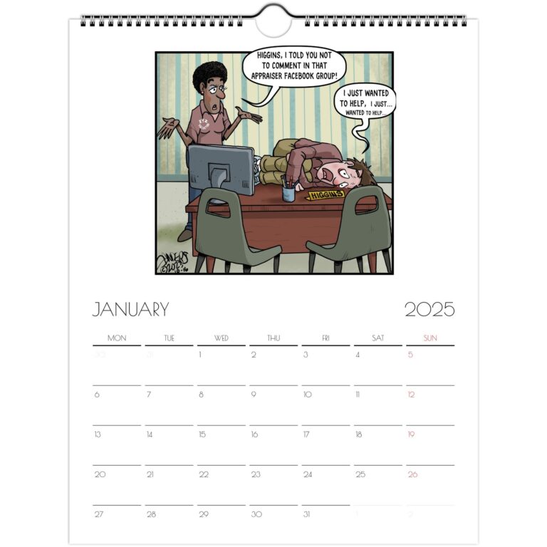 2025 Appraiser’s Comic Calendar – Buzztoons by Steve Sanders – Single ...